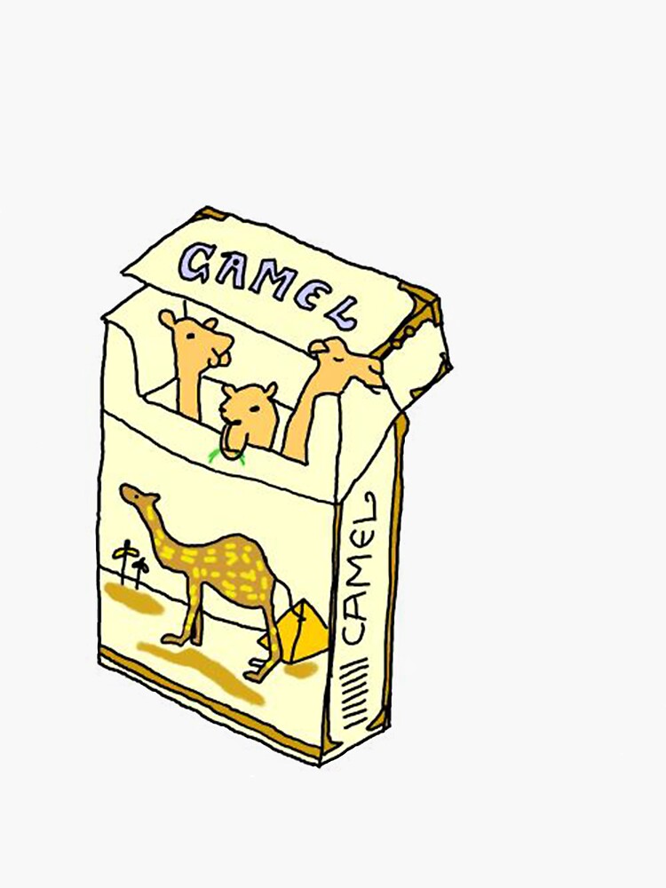 "Camel Cigarettes " Sticker for Sale by tharsheblows | Redbubble