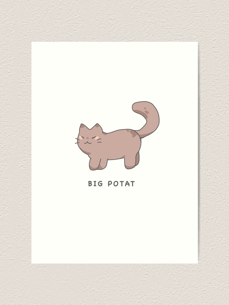 "Big potat- cute cat " Art Print by xYudinx | Redbubble