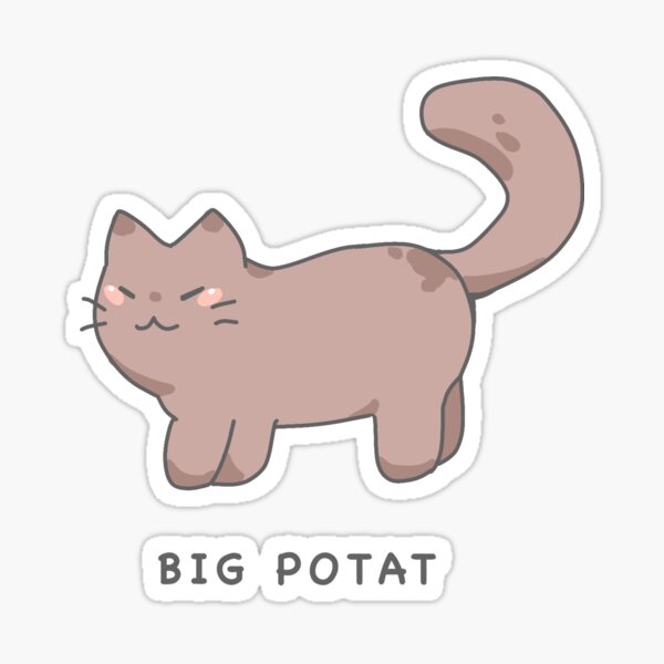 "Big potat- cute cat " Sticker by xYudinx | Redbubble