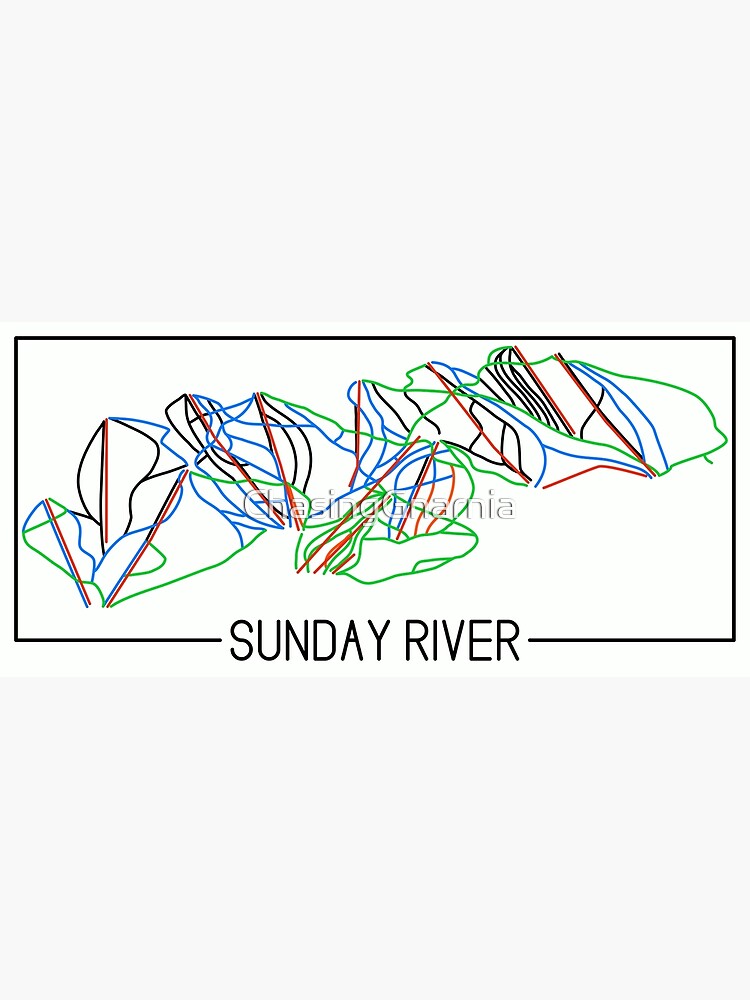 "Sunday River Colored Trail Map" Poster for Sale by ChasingGnarnia ...