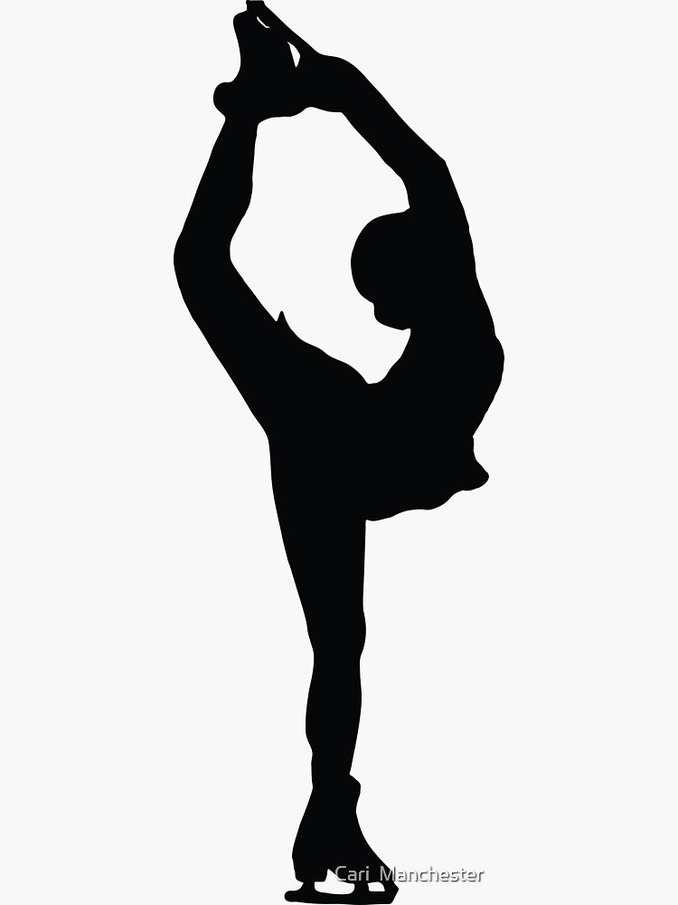 "Figure Skating Biellmann" Sticker for Sale by Prettypapier | Redbubble