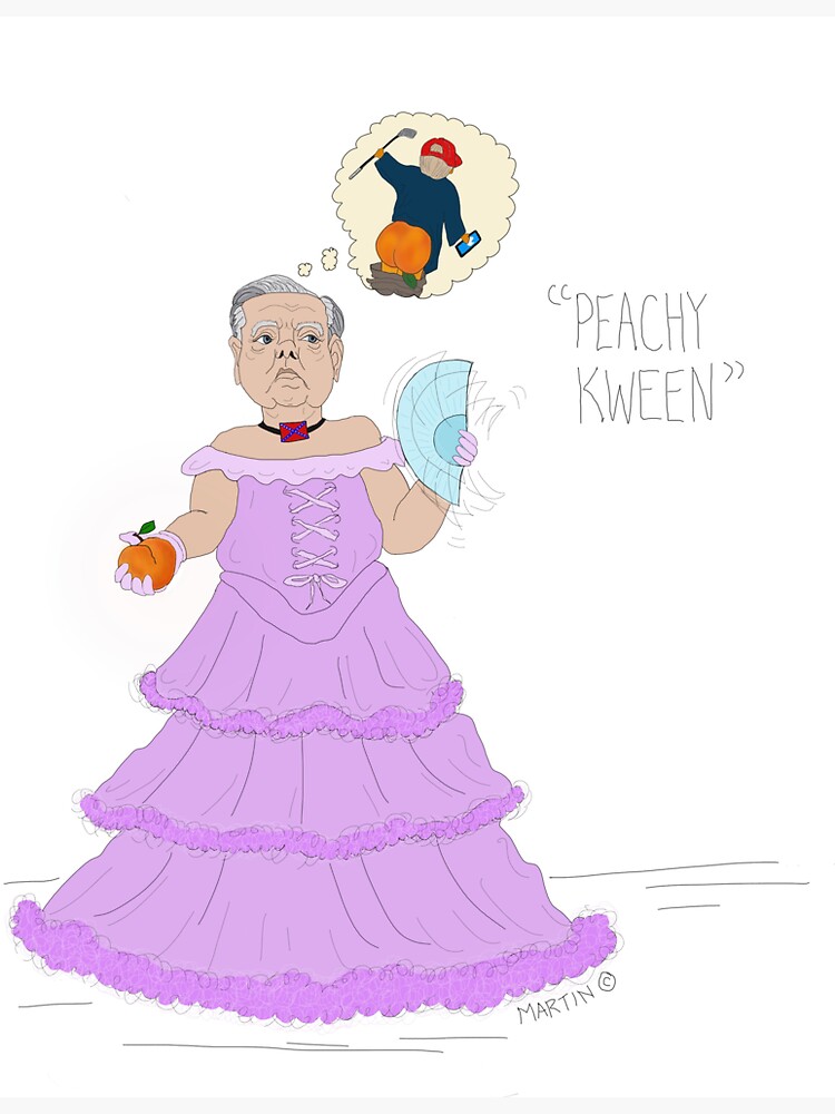 "Peachy Kween" Sticker for Sale by DisASSter | Redbubble