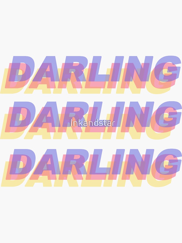 Pegatina «Letra de Darling Cherry Lana Del Rey» de Inkandstar | Redbubble