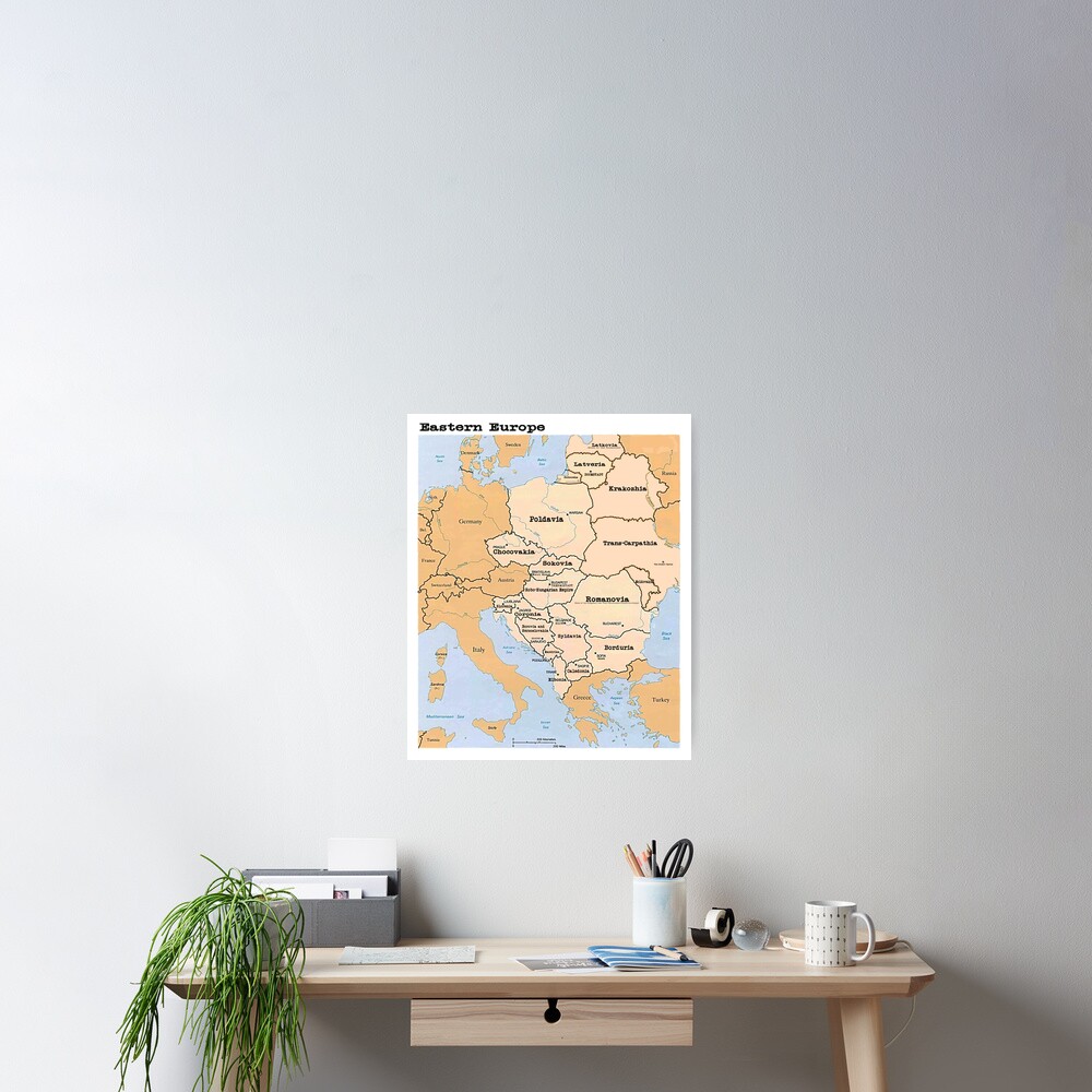 "Eastern Europe Map" Poster for Sale by 300Spikes | Redbubble