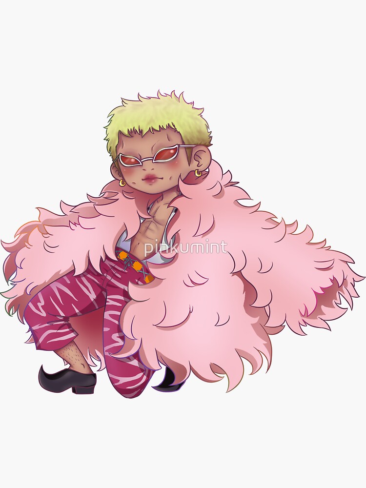 "Chibi Doflamingo" Sticker for Sale by pinkumint | Redbubble