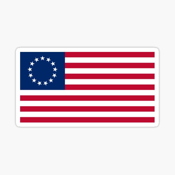 "Betsy Ross Flag" Sticker for Sale by MrFranklin | Redbubble