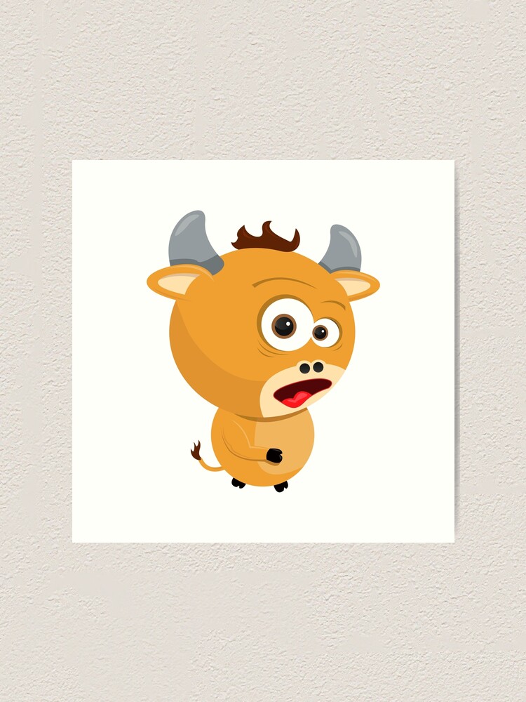 "Cartoon Ox" Art Print for Sale by emirsimsek | Redbubble