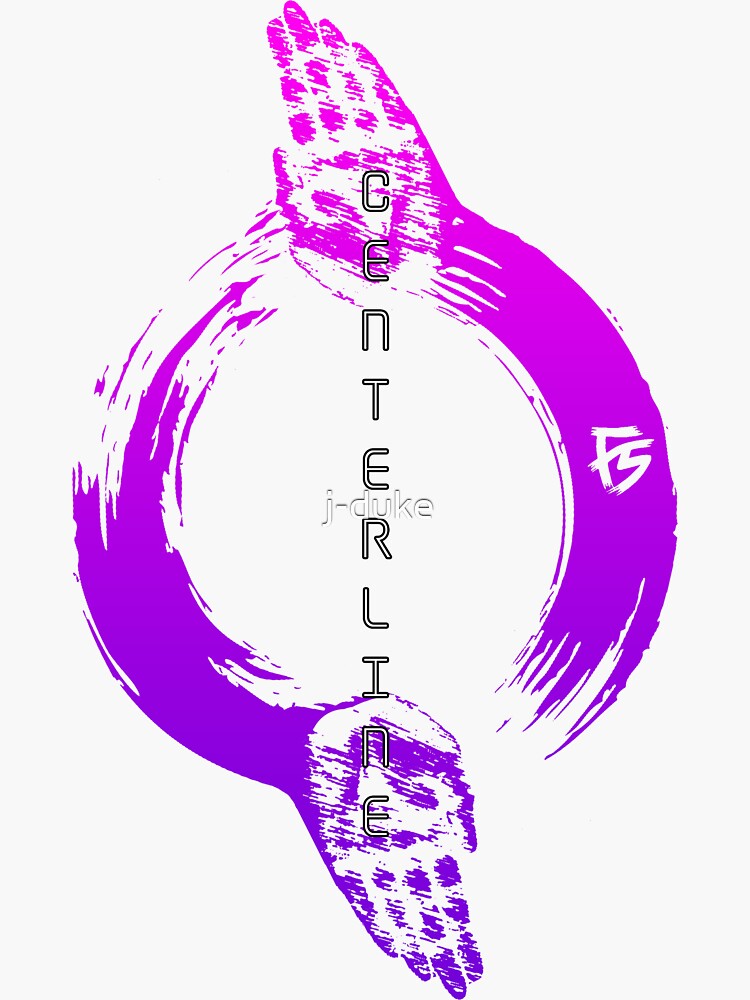 "Centerline - enso palms pink purple fade" Sticker for Sale by j-duke ...