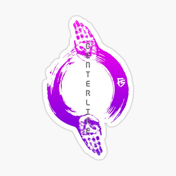 "Centerline - enso palms pink purple fade" Sticker for Sale by j-duke ...