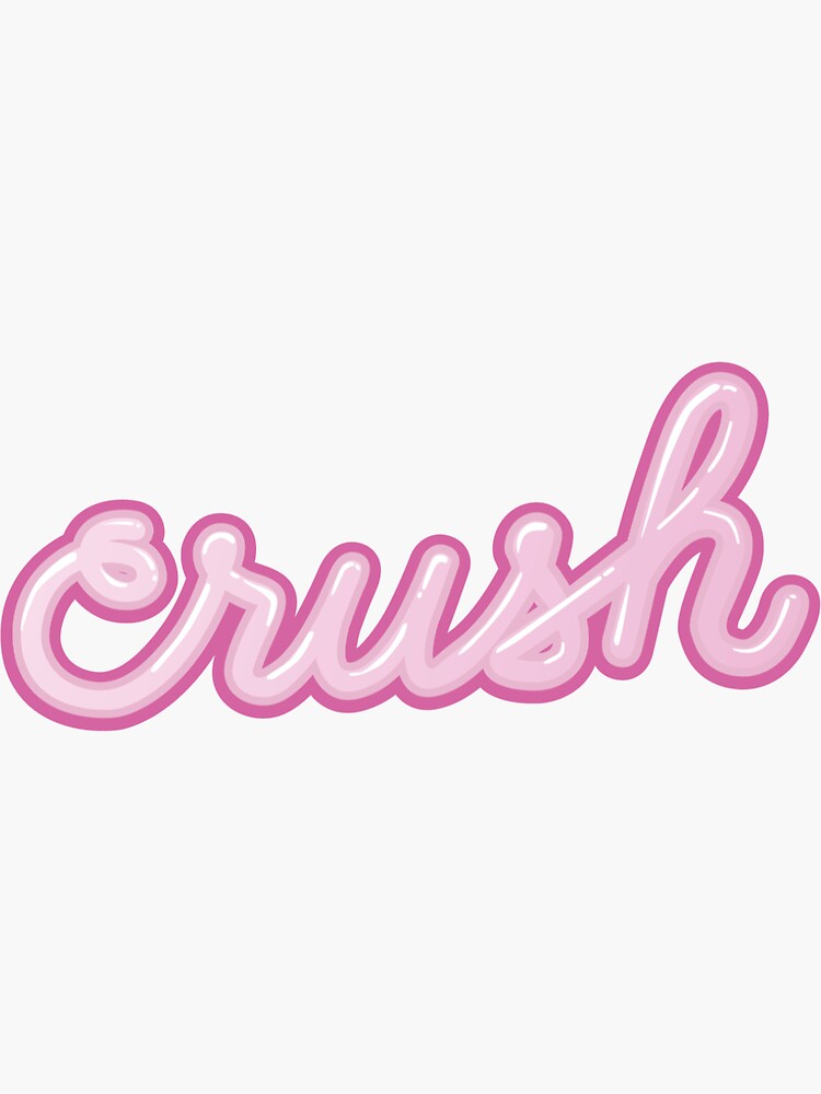 "crush" Sticker by DesignsByCat | Redbubble