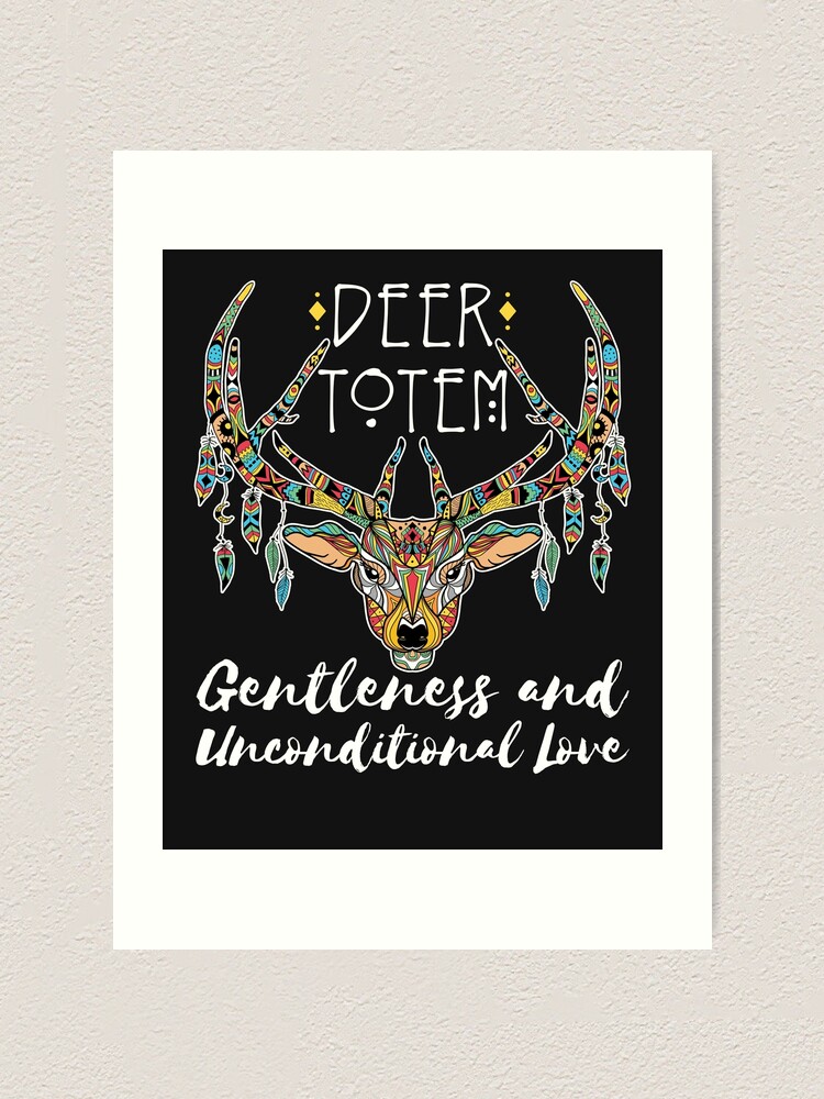 "Native American Deer Totem Generosity and Unconditional Love" Art ...