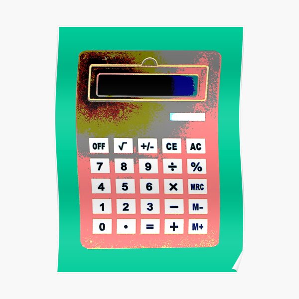 "Jumbo Calculator Pop Art " Poster for Sale by calethiab | Redbubble