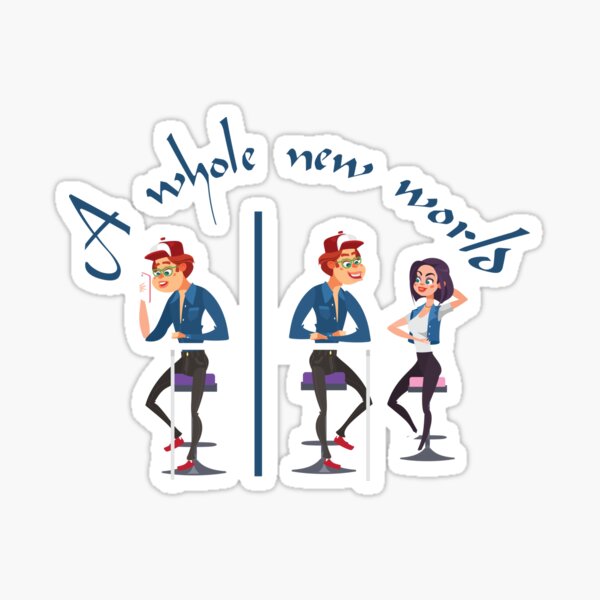 "A whole new world beyond phone addiction" Sticker for Sale by ...