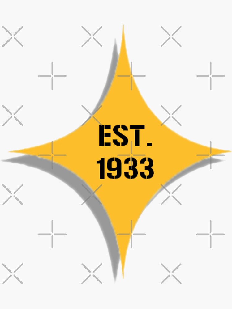 "Yellow Diamond - Established 1933" Sticker for Sale by jn456 | Redbubble