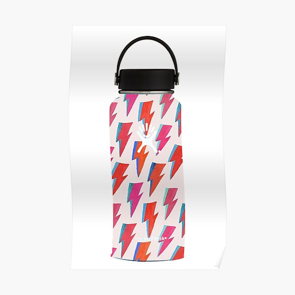 "lightning hydro flask " Poster for Sale by stickersbynic | Redbubble