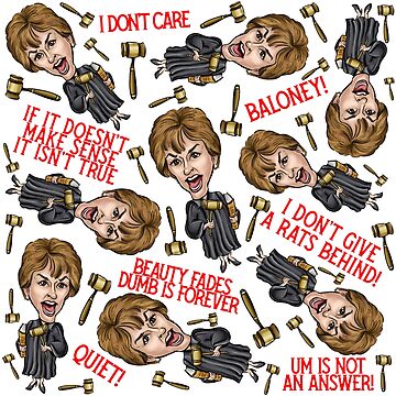 "Judge Judy Print " Sticker for Sale by BethLeo | Redbubble