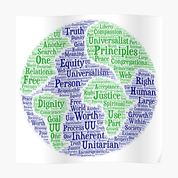 "UU Principles World Word Art" Poster for Sale by gwinna | Redbubble