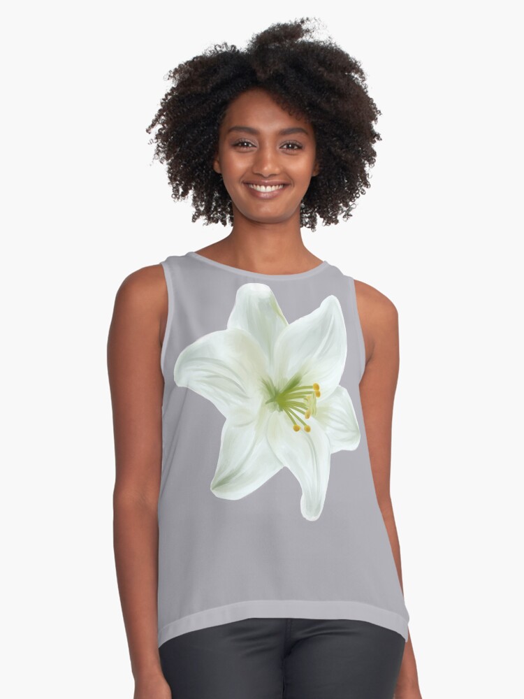 "Painted White Lily" Sticker for Sale by MossyMemory | Redbubble