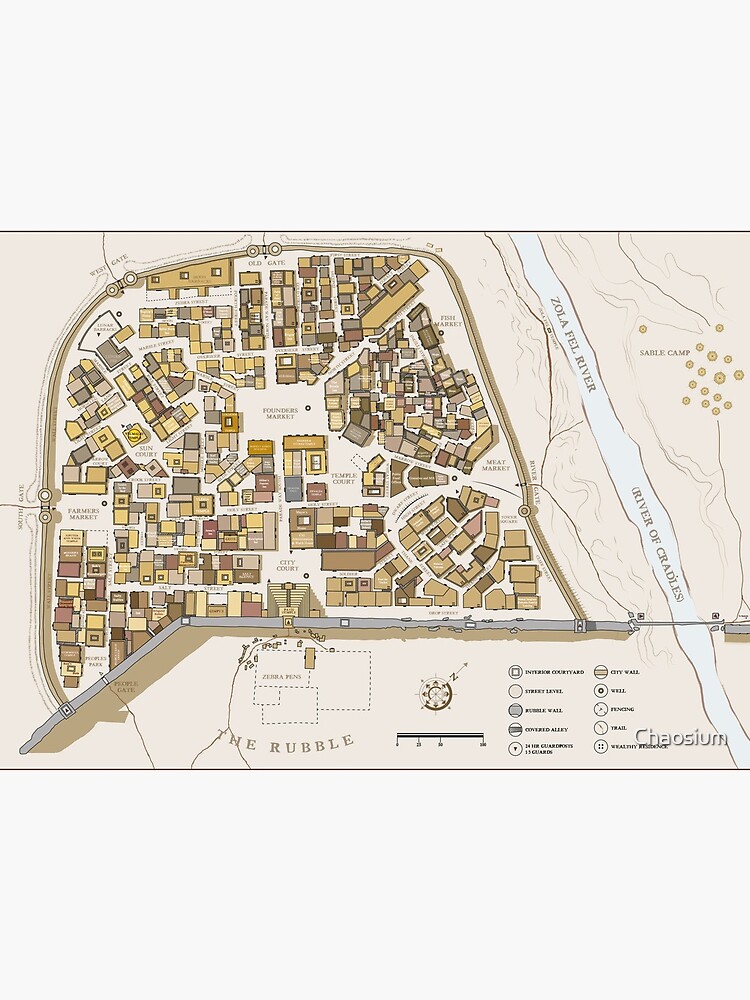 "Colour Map of New Pavis " Art Board Print for Sale by Chaosium | Redbubble