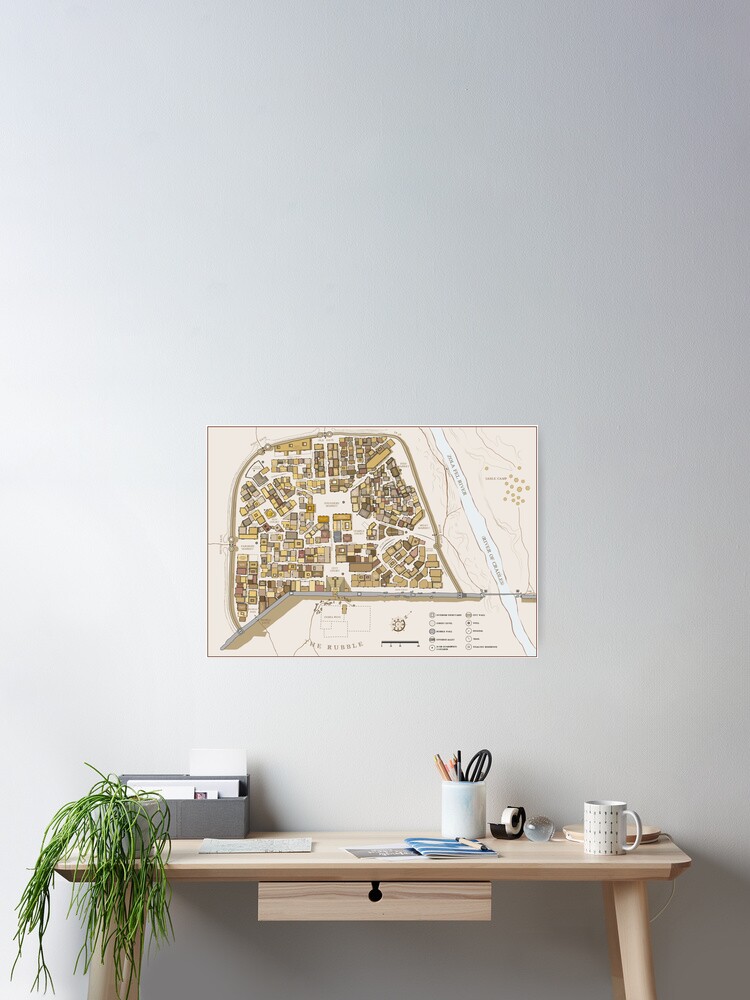 "Colour Map of New Pavis " Poster for Sale by Chaosium | Redbubble