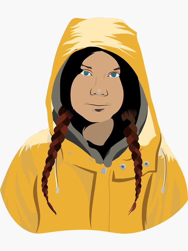"Greta Thunberg" Sticker for Sale by karlquarx | Redbubble
