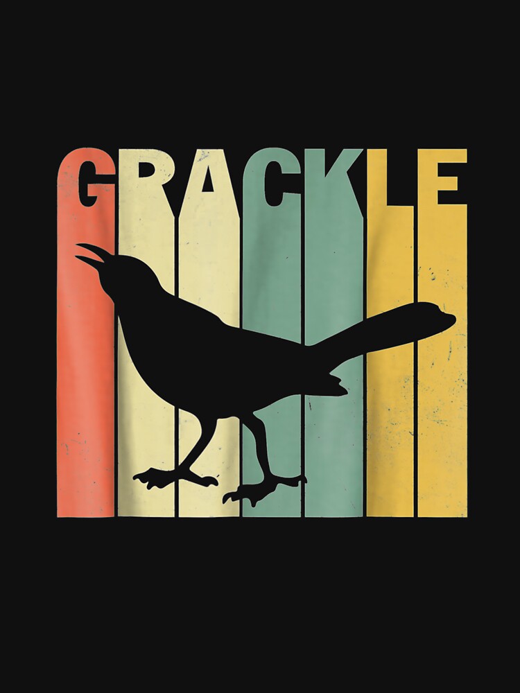 "Grackle Silhouette Funny Vintage Style Halloween" T-shirt by ...