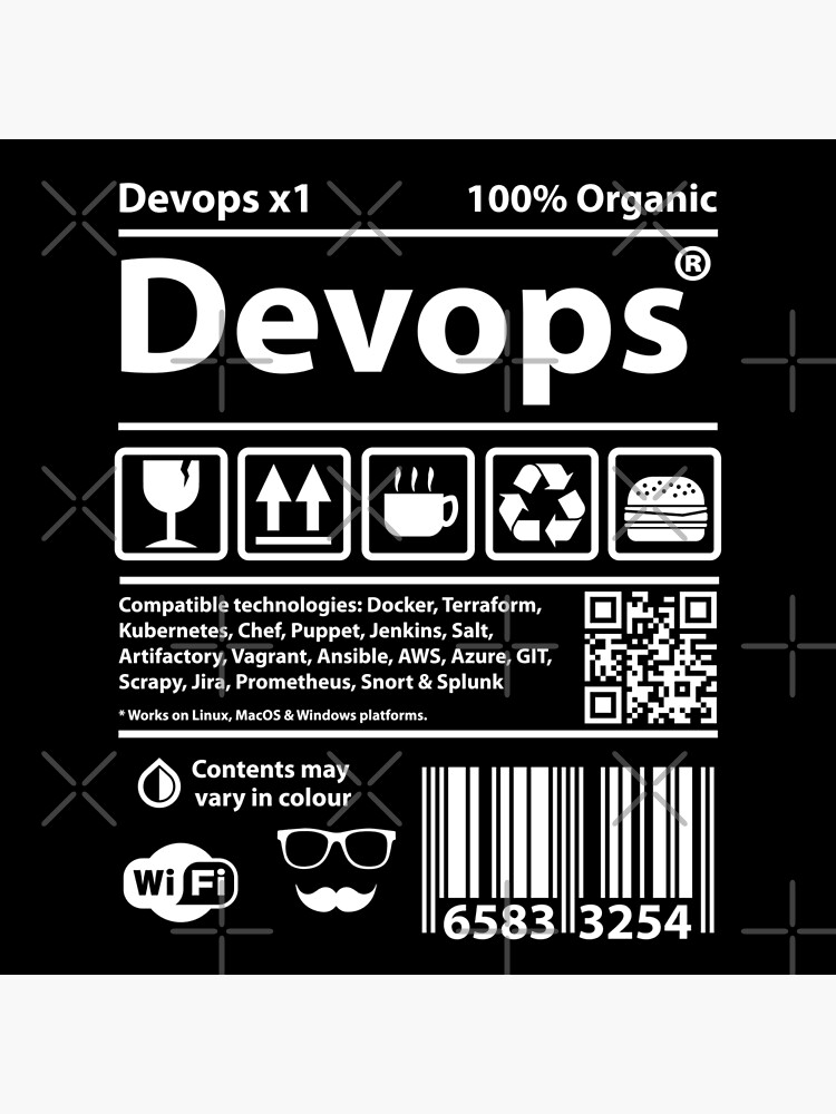 "Devops Barcode" Poster by Caldofran | Redbubble