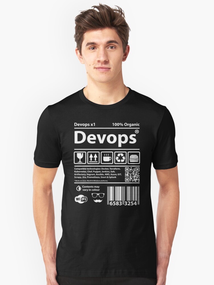 "Devops Barcode" T-shirt by Caldofran | Redbubble