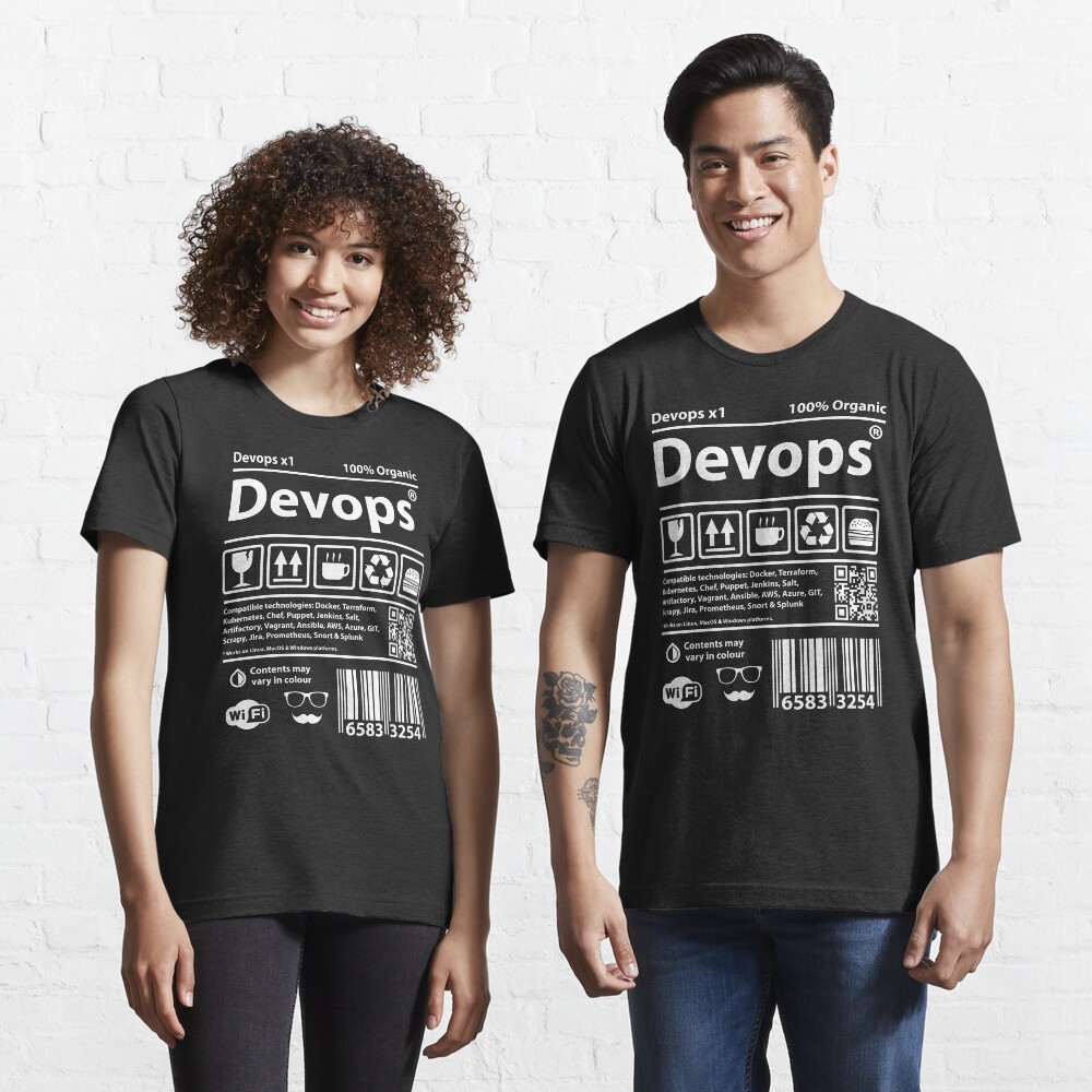 "Devops Barcode" T-shirt for Sale by Caldofran | Redbubble | stack overflow t-shirts - barcode t ...