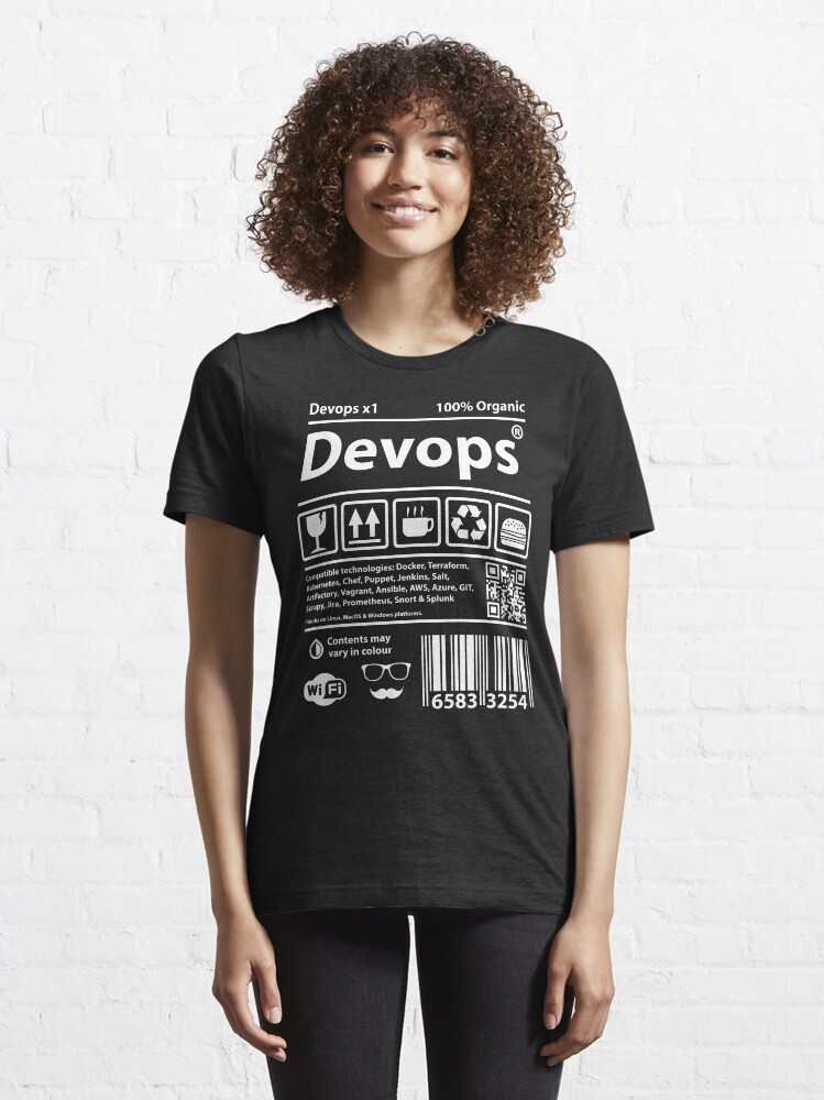 "Devops Barcode" T-shirt for Sale by Caldofran | Redbubble | stack ...