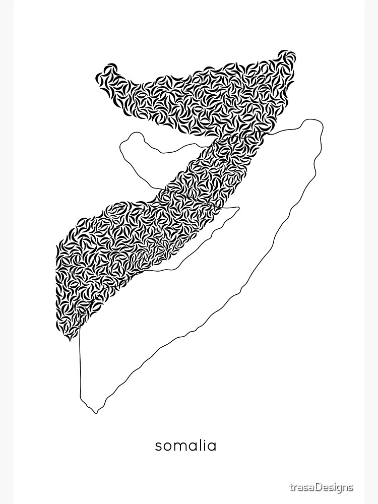 "Tabula Rasa Somalia Map" Sticker for Sale by trasaDesigns | Redbubble