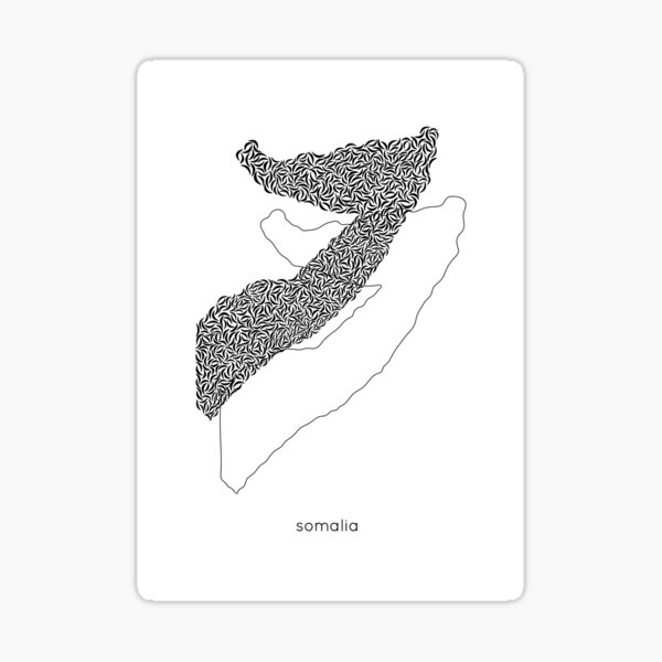 "Tabula Rasa Somalia Map" Sticker for Sale by trasaDesigns | Redbubble