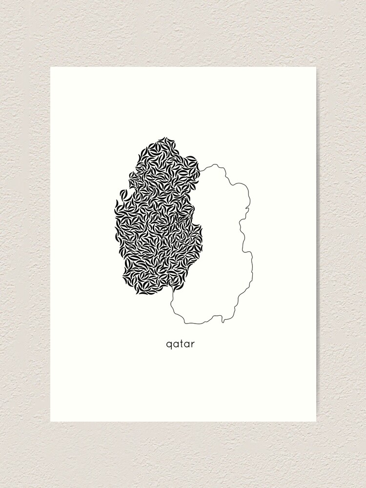 "Tabula Rasa Qatar Map" Art Print for Sale by trasaDesigns | Redbubble