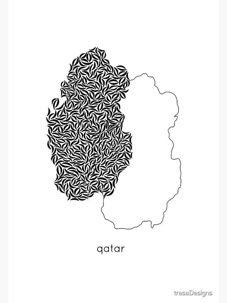 "Tabula Rasa Qatar Map" Art Print for Sale by trasaDesigns | Redbubble