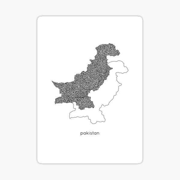"Tabula Rasa Pakistan Map" Sticker for Sale by trasaDesigns | Redbubble