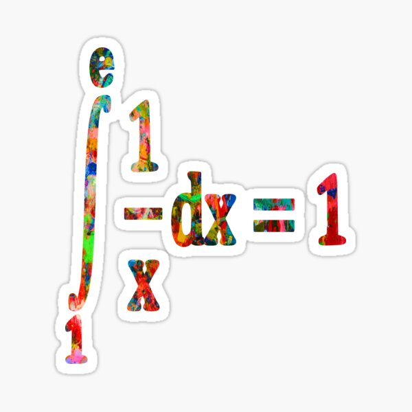 "Integral from 1 to e Vol 3" Sticker for Sale by GePadeSign | Redbubble