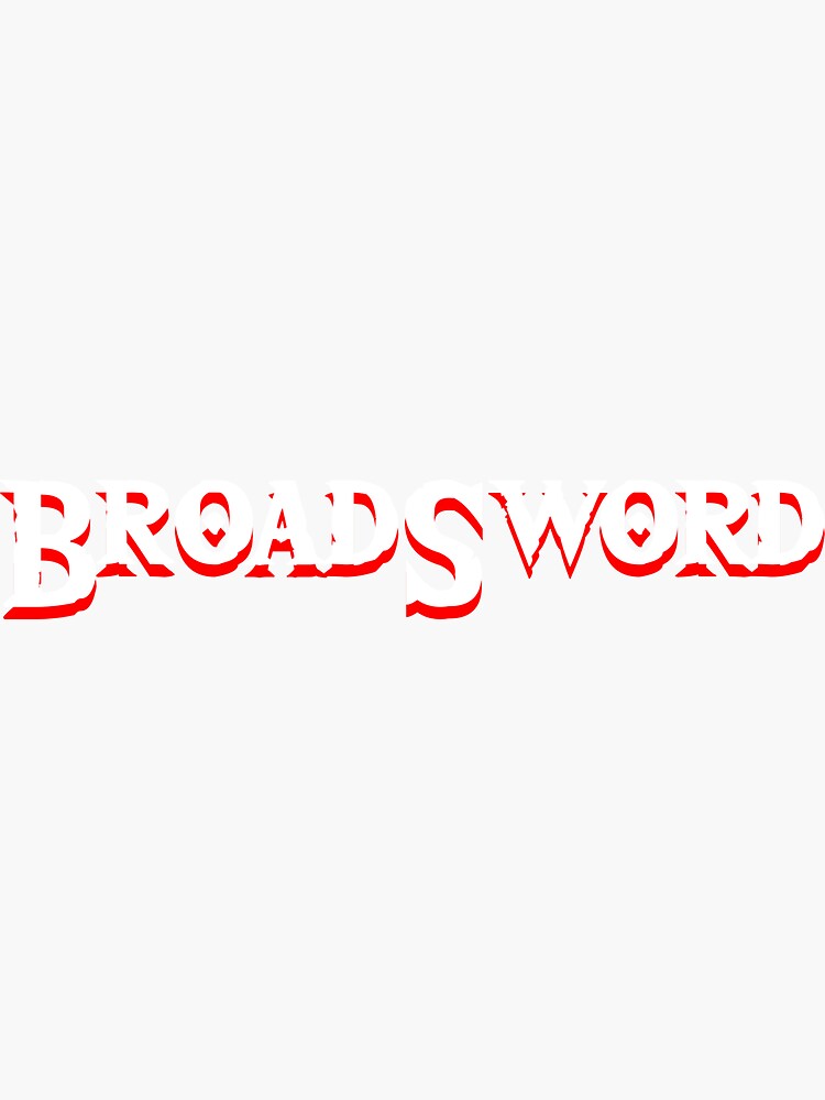 "BroadSword Monthly Red and White Logo" Sticker for Sale by ...