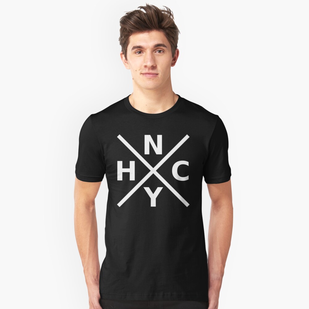 "NYHC - New York Hardcore Logo White Font" T-shirt by ramiro | Redbubble