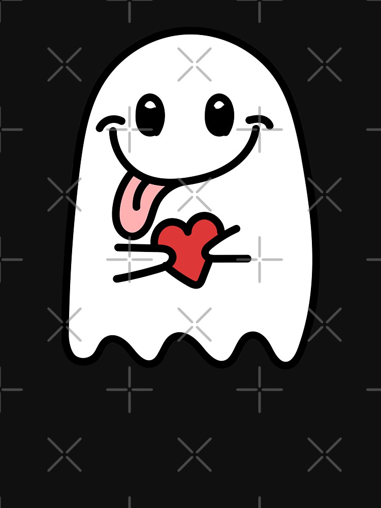 "Cute Ghost Doodle Holding a Heart" T-shirt for Sale by trajeado14 ...