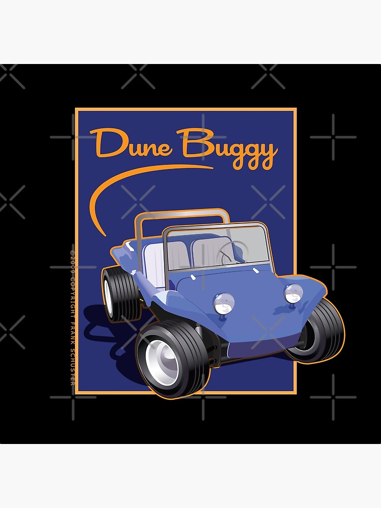 Lámina artística «Blue Dune Buggy con frente de tabla de surf en caja ...