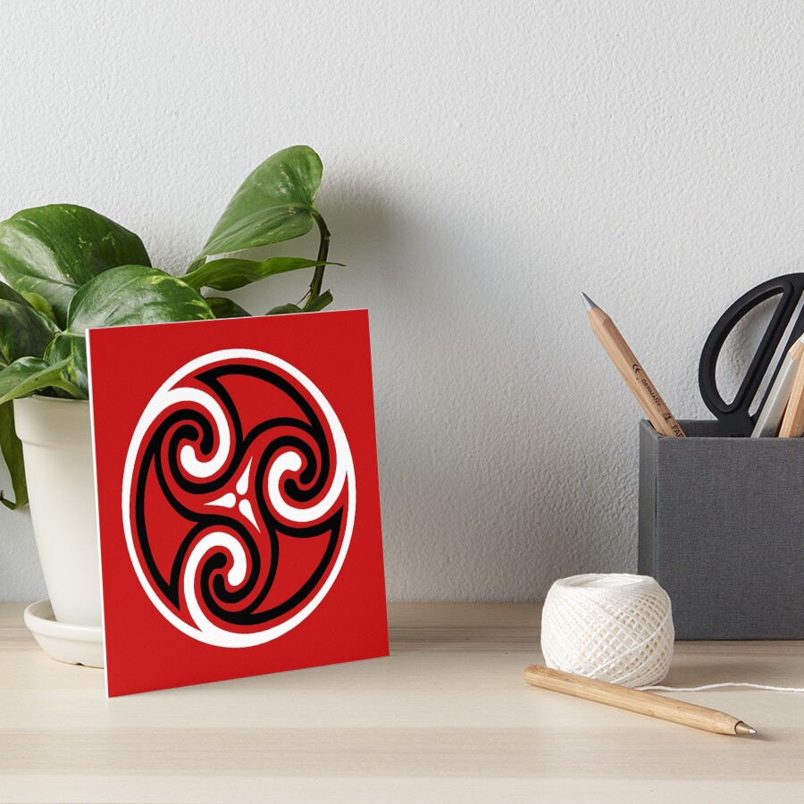 "Celtic Triskele Ornament, Red, Black and White " Pin for Sale by ...