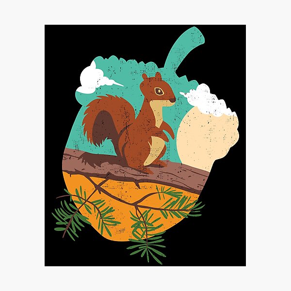 Lámina fotográfica « Las ardillas son el roedor aceptable. No me ...