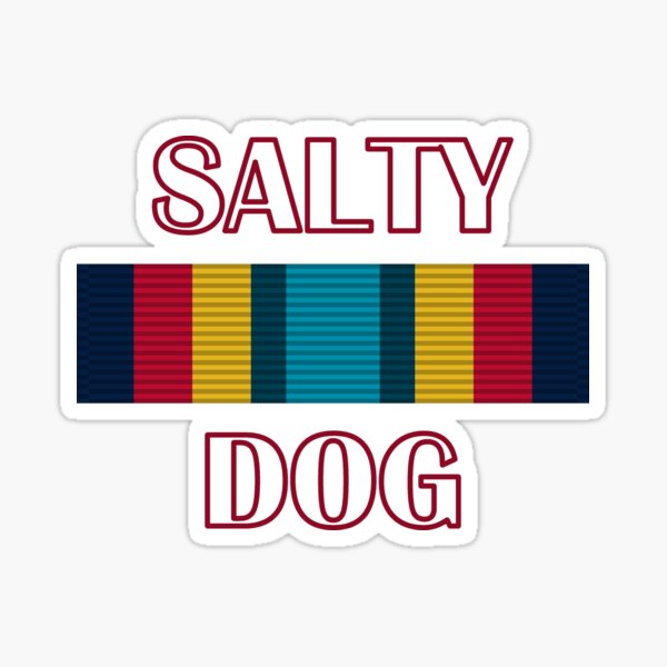 "Navy Salty Dog Sea Service Ribbon" Sticker by Sneek661 | Redbubble
