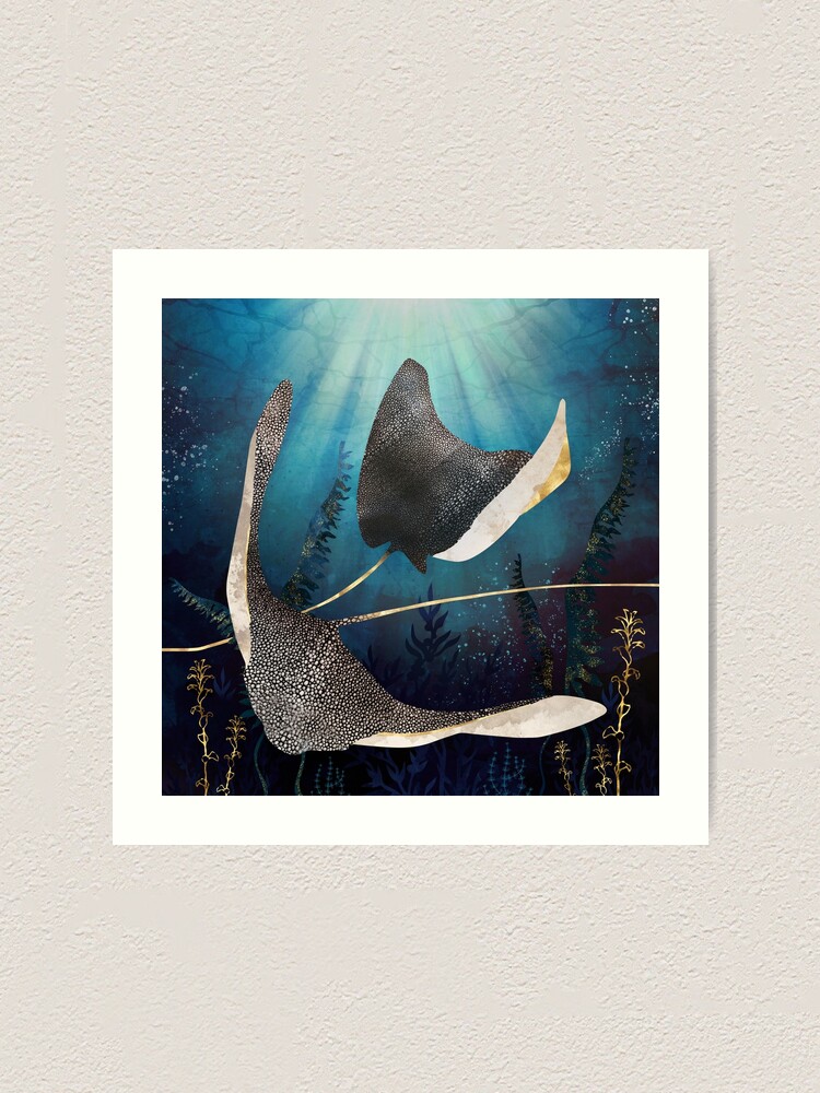 "Metallic Stingray" Art Print for Sale by spacefrogdesign | Redbubble