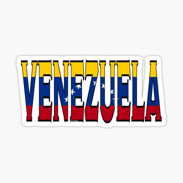 "Venezuela Font with Venezuelan Flag" Sticker for Sale by Havocgirl ...