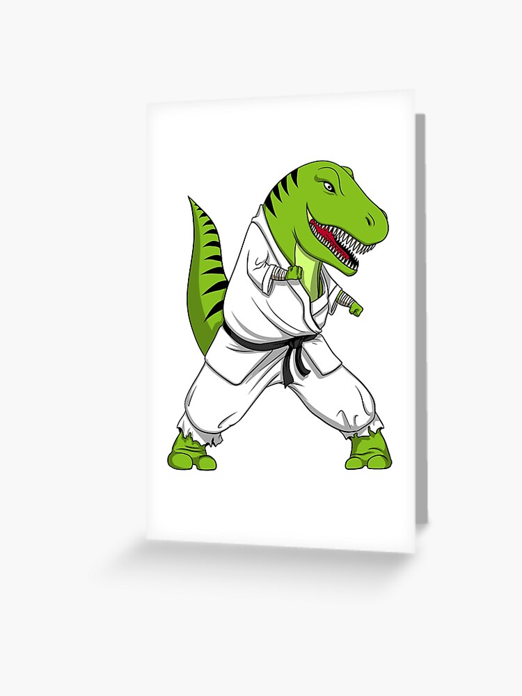"T-Rex Dinosaur Karate " Greeting Card for Sale by Nikolay Lachezarov ...