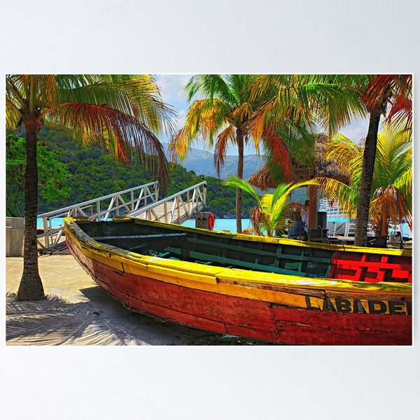Poster for Sale mit "Altes hölzernes Boot, Labadee Haiti" von Yannik ...
