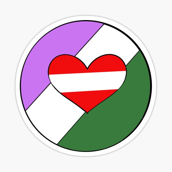 "ABDL Symbol (genderqueer flag)" Sticker for Sale by Cloud-Boy | Redbubble