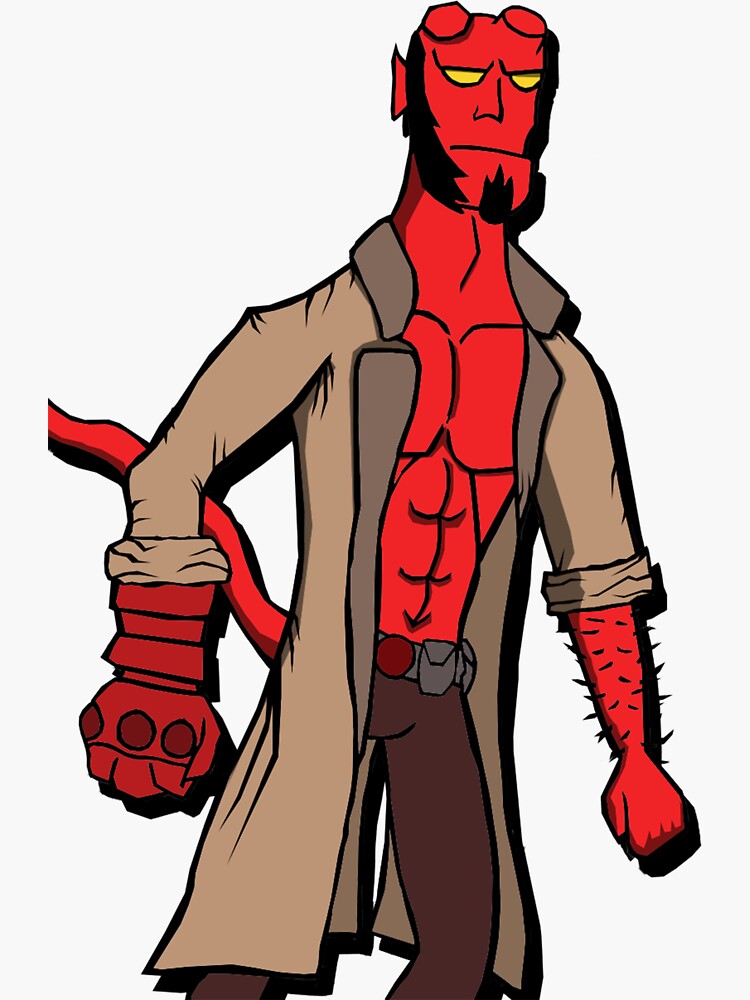"Hellboy" Sticker for Sale by PauldemortArt | Redbubble