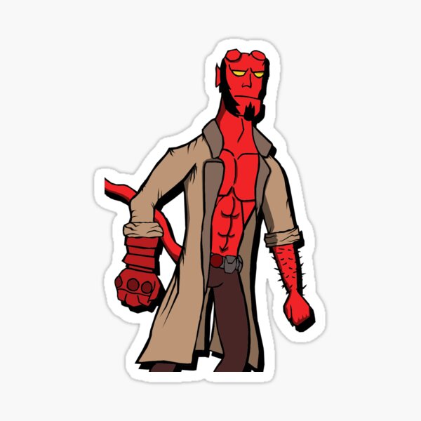 "Hellboy" Sticker for Sale by PauldemortArt | Redbubble